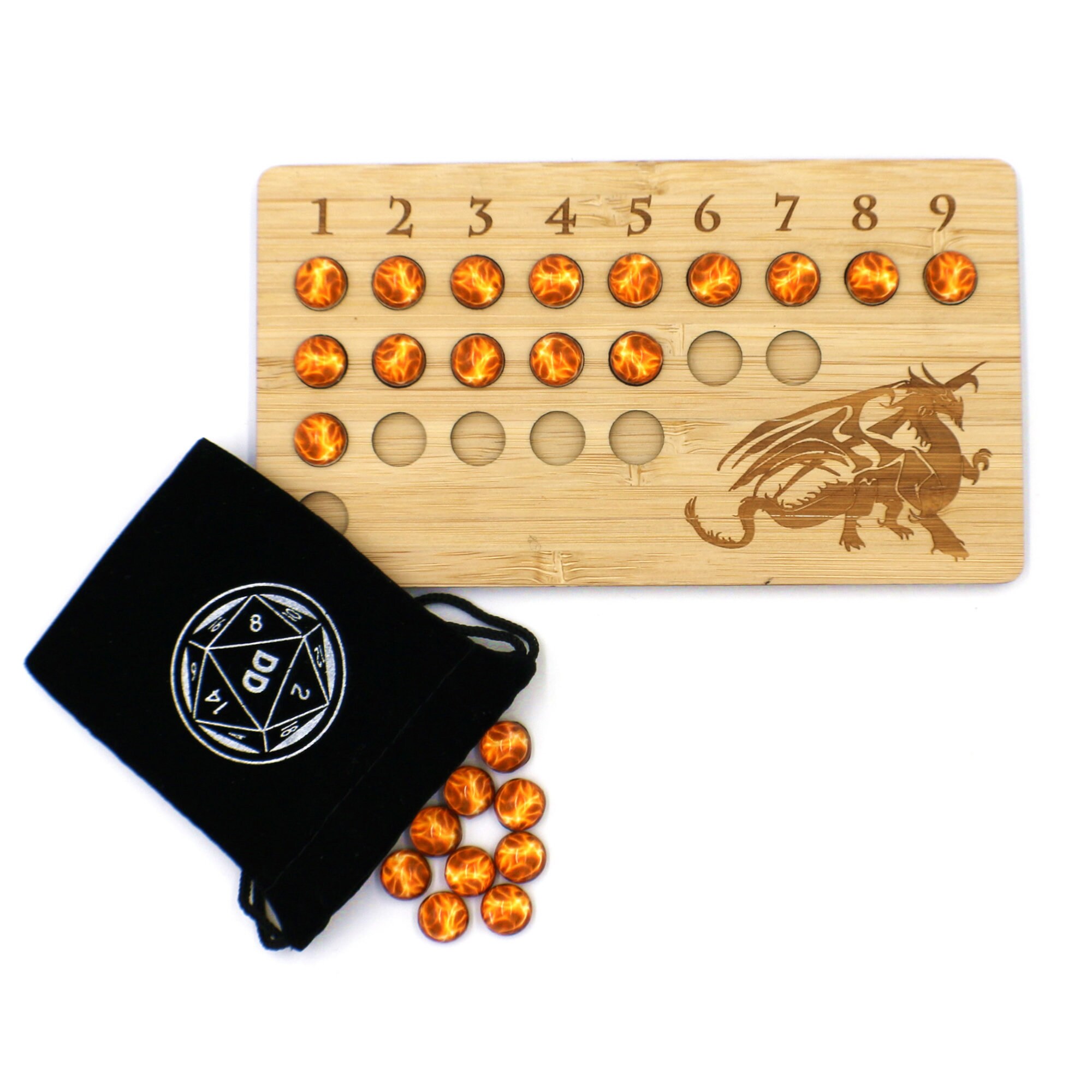 D&D Wooden Spell Tracker and Counters RPG Accessory - Etsy