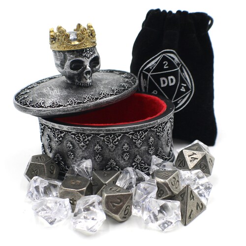 Gothic Dice Box With Metal D20 Set for Dungeons and Dragons - Etsy