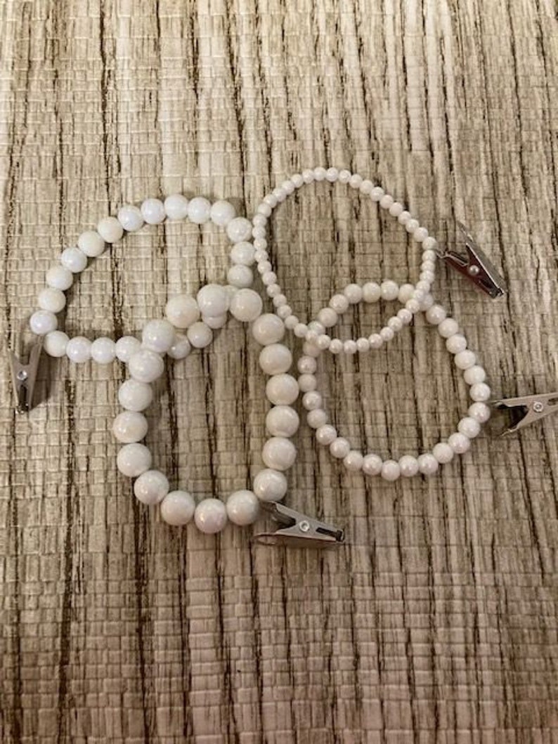 Mormon Temple Bracelet Glass Pearl, Clear, or White Stretchy Handmade ...