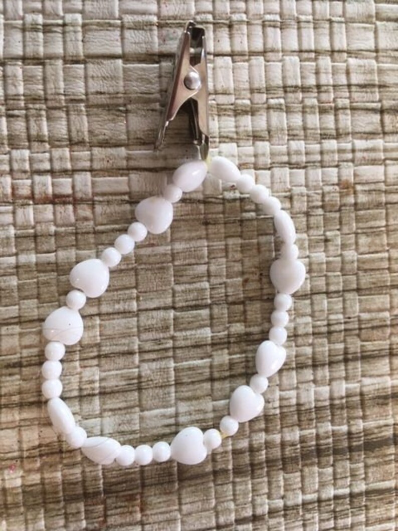 Mormon Temple Bracelet Glass Pearl Clear or White Stretchy - Etsy