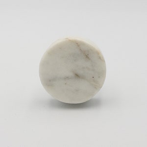 White Stone Cabinet Knob With Veining, Dresser Knob, Drawer Pull, Natural Marble Granite Style ...