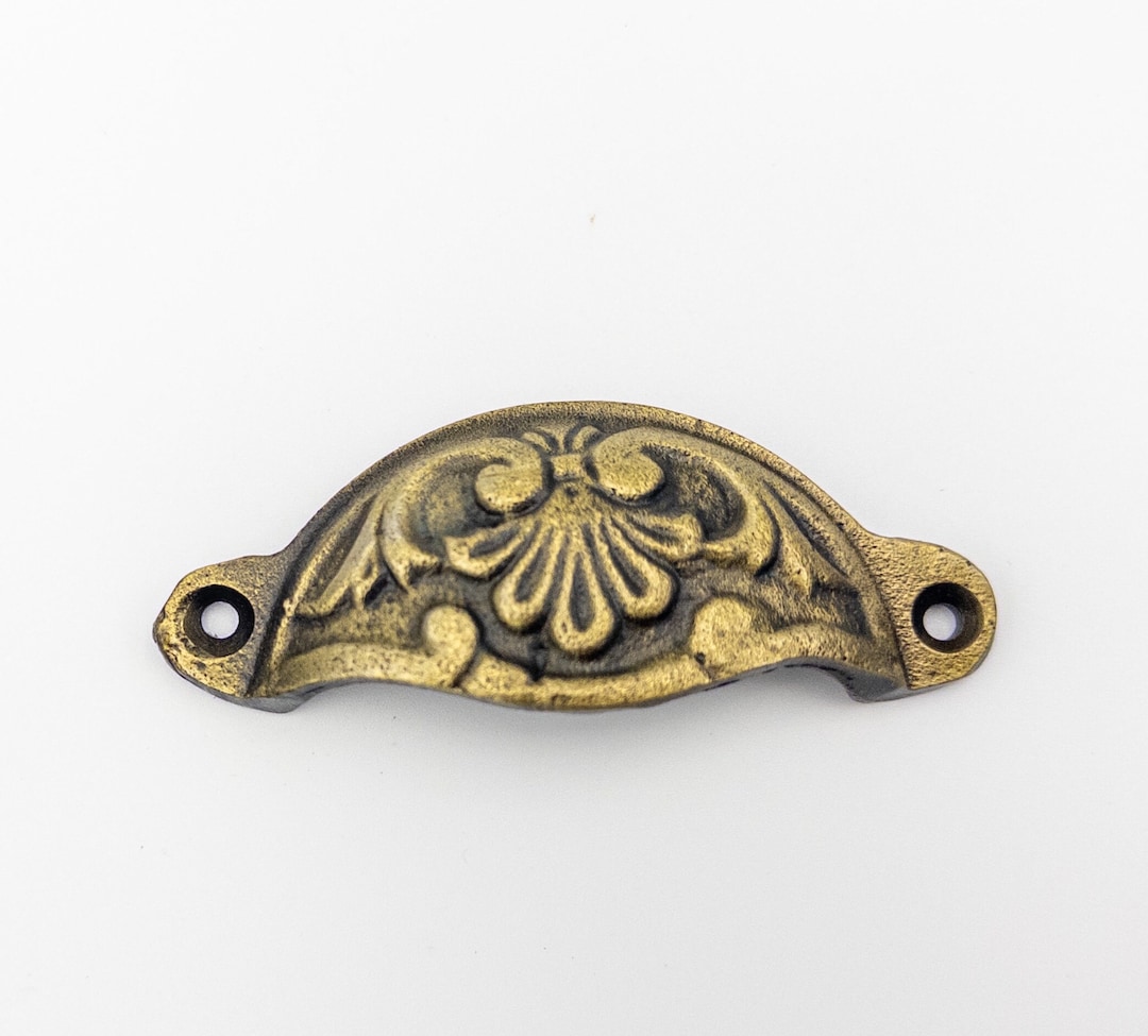Drawer Pull, Dresser Handle, Cupboard Cabinet Pull, D Cup Pull, Rustic ...