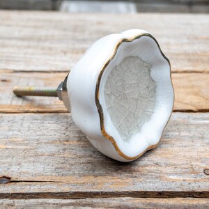 Ceramic Drawer Knob, Sea Glass Cabinet Pull Crackle Glazed, Dresser Knob, Door Hardware - Pin ...