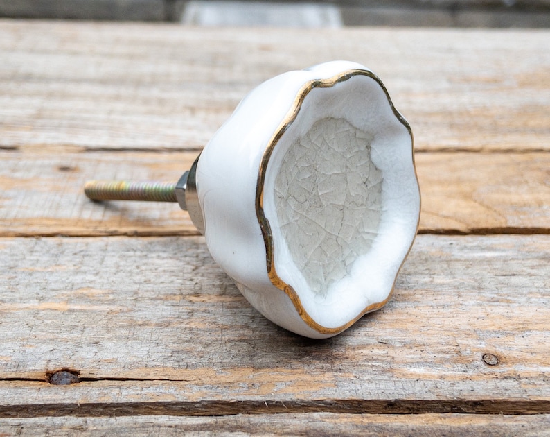 Ceramic Drawer Knob Sea Glass Cabinet Pull Crackle Glazed - Etsy