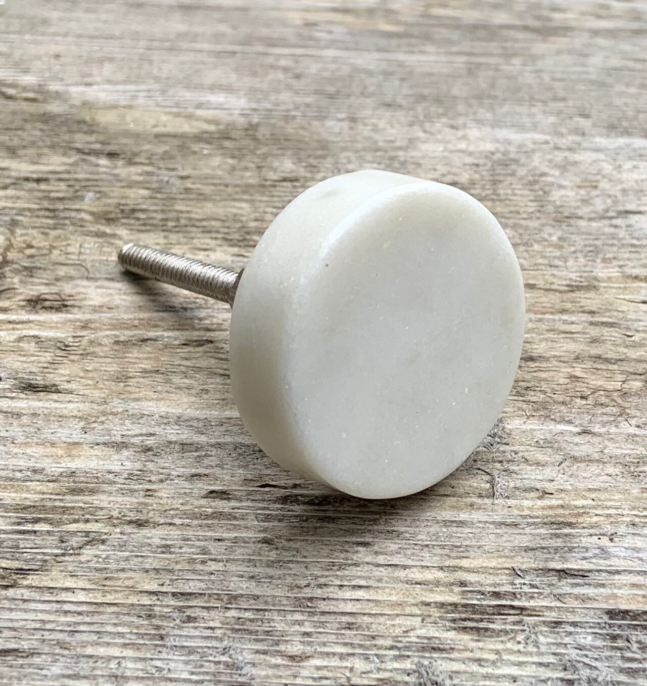 Stone Cabinet Knob, Dresser Knob, White Drawer Pull, Natural Marble ...