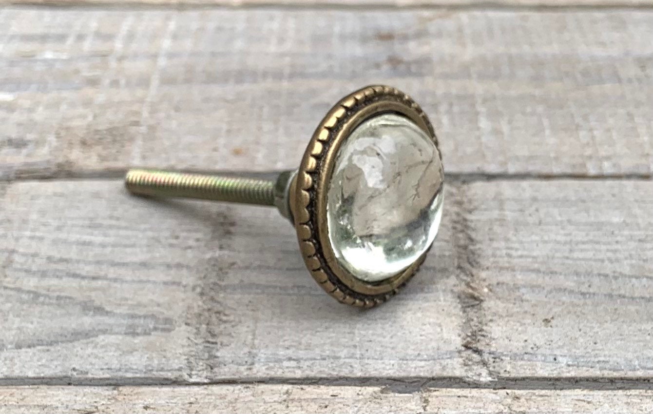 Cabinet Knob Mercury Glass Dresser Knob Drawer Pull Silver - Etsy