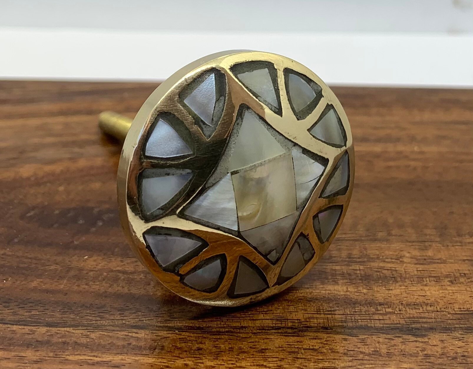 Dresser Knob Gold Mother of Pearl Drawer Pull Cabinet Knob - Etsy