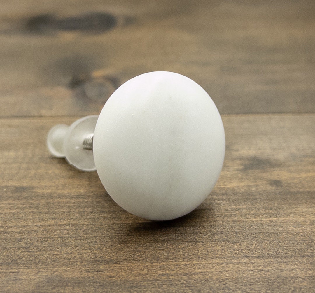 Stone Cabinet Knob, Dresser Knob, White Drawer Pull, Natural Marble Granite Style Handle - Etsy