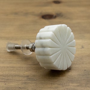 Stone Cabinet Knob, Dresser Knob, White Drawer Pull, Natural Marble Granite Style Handle - Etsy