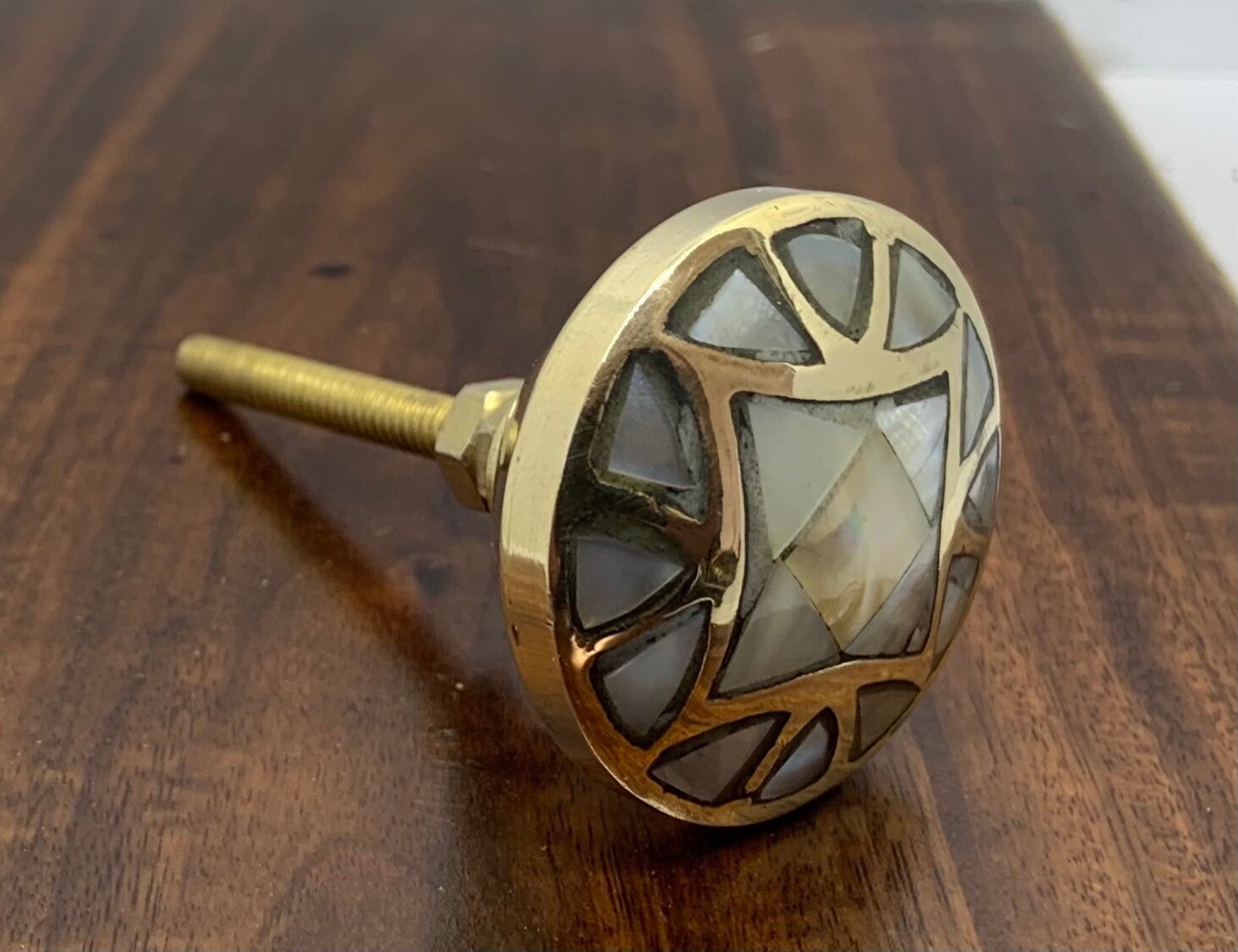 Dresser Knob Gold Mother of Pearl Drawer Pull Cabinet Knob - Etsy