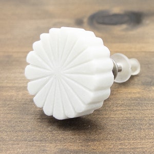 Stone Cabinet Knob, Dresser Knob, White Drawer Pull, Natural Marble Granite Style Handle - Etsy