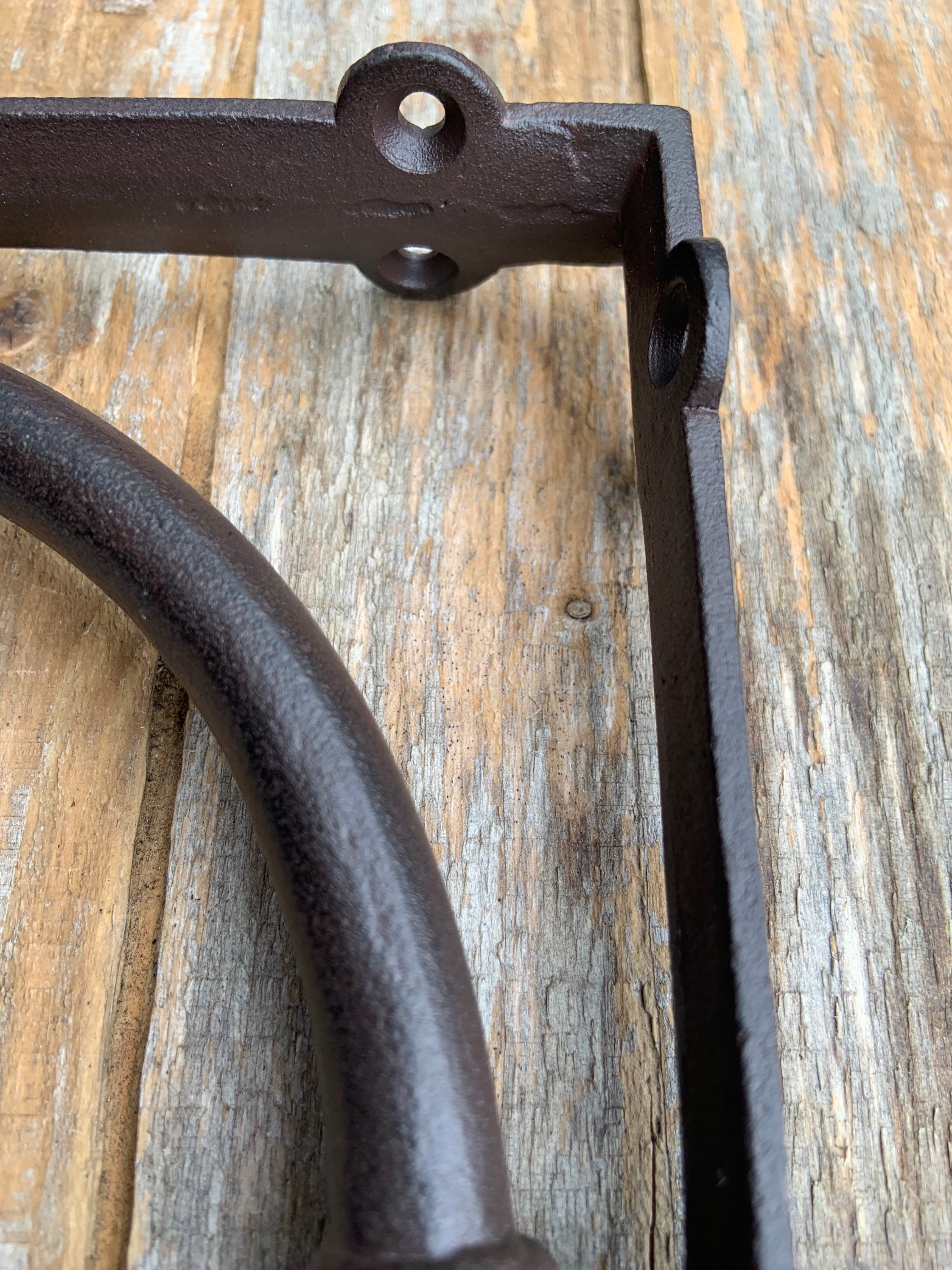 Pair Cast Iron Shelf Bracket / Rustic Farmhouse Industrial | Etsy