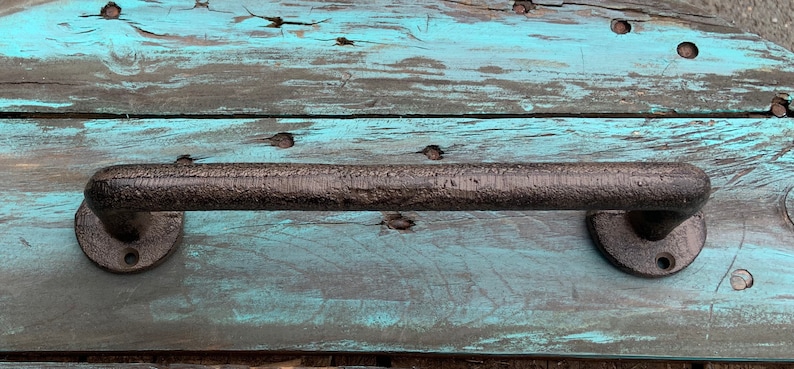 Barn Door Handle, Sliding Door Pull, Garden Gate Pull / Cast Iron Pipe ...