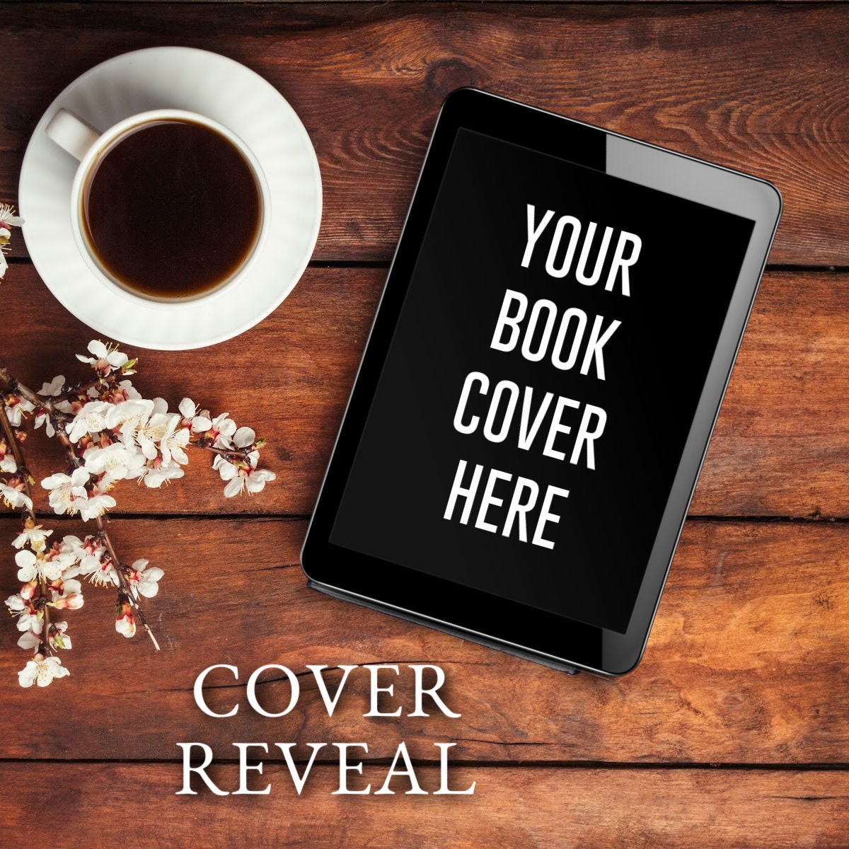 Cover Reveal Book Teaser Design Desk Mockup Social Media - Etsy