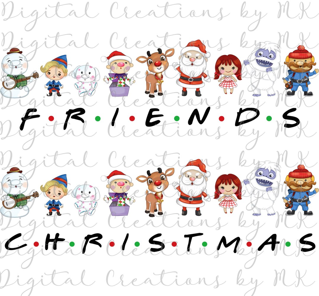 FRIENDS and CHRISTMAS Rudolph the Red Nose Reindeer PNG 300 Dpi Digital ...
