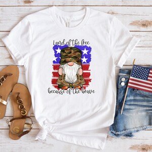 Land of the Free, Military Gnome, Patriotic, 4th of July, Independence ...