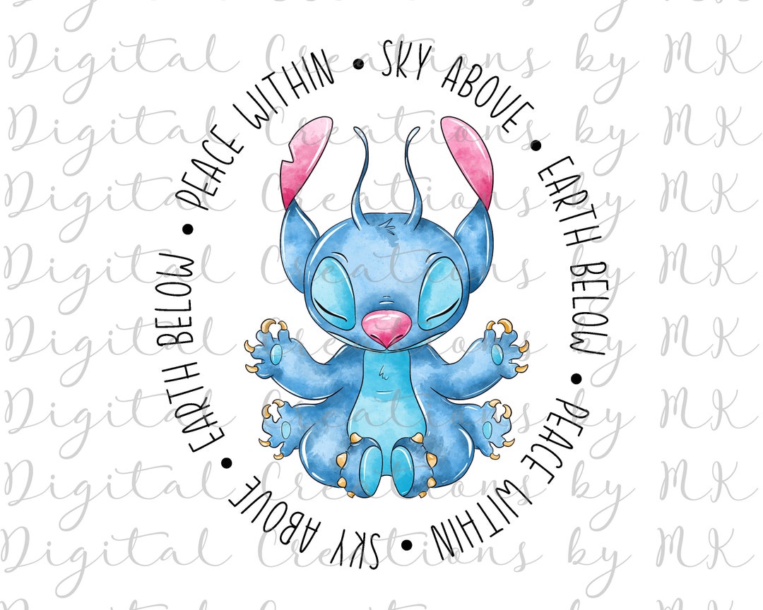 Stitch Meditation, Sky Above, Earth Below, Peace Within, PNG 300 Dpi ...