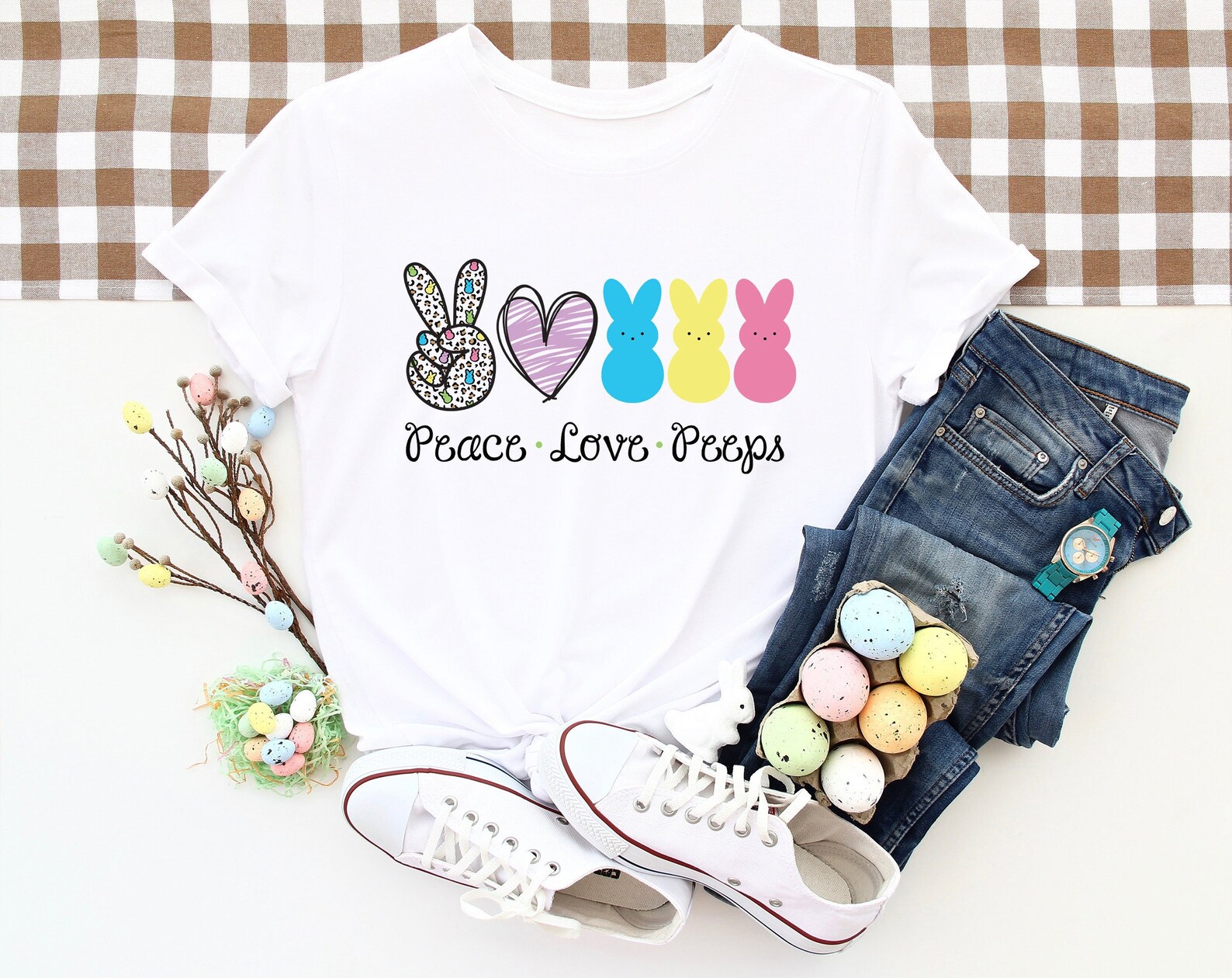 Easter Peace Love Peeps PNG 300dpi Digital File - Etsy