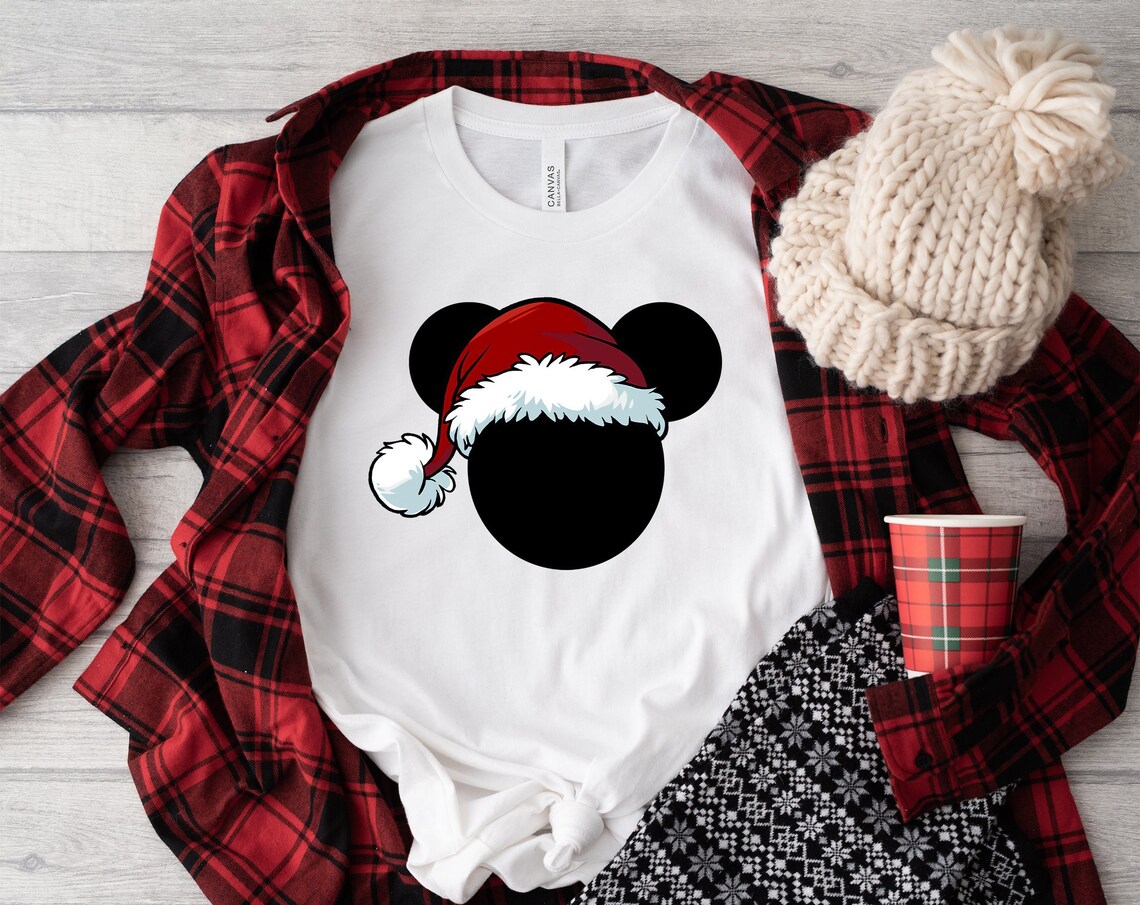 Santa Mickey Ears PNG 300 Dpi File - Etsy