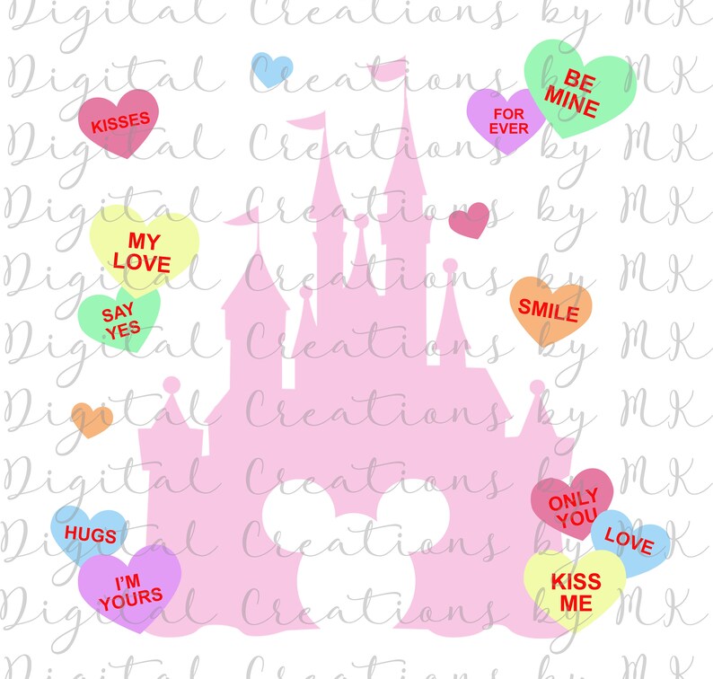 Valentine Sweetheart Candy Castle, PNG 300 Dpi, SVG, Digital File ...