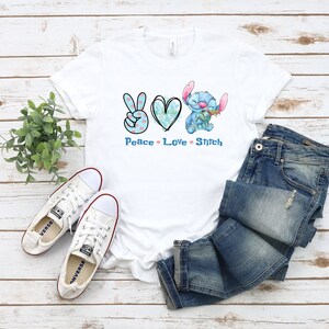 Peace Love Stitch, PNG 300dpi, Digital File, Watercolor, Instant ...