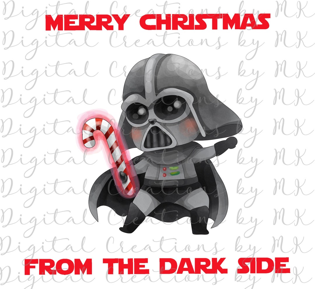 Star Wars Vader Merry Christmas PNG 300 Dpi Digital File - Etsy