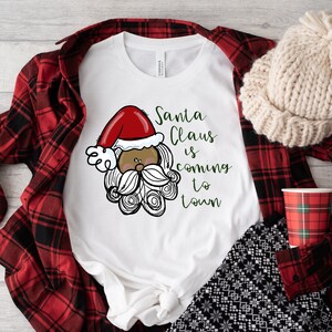 Santa Claus is Coming to Town, Two Versions, Doodle Christmas PNG File ...