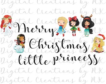 Princess Christmas Tree Decal PNG 300 Dpi Instant Download | Etsy