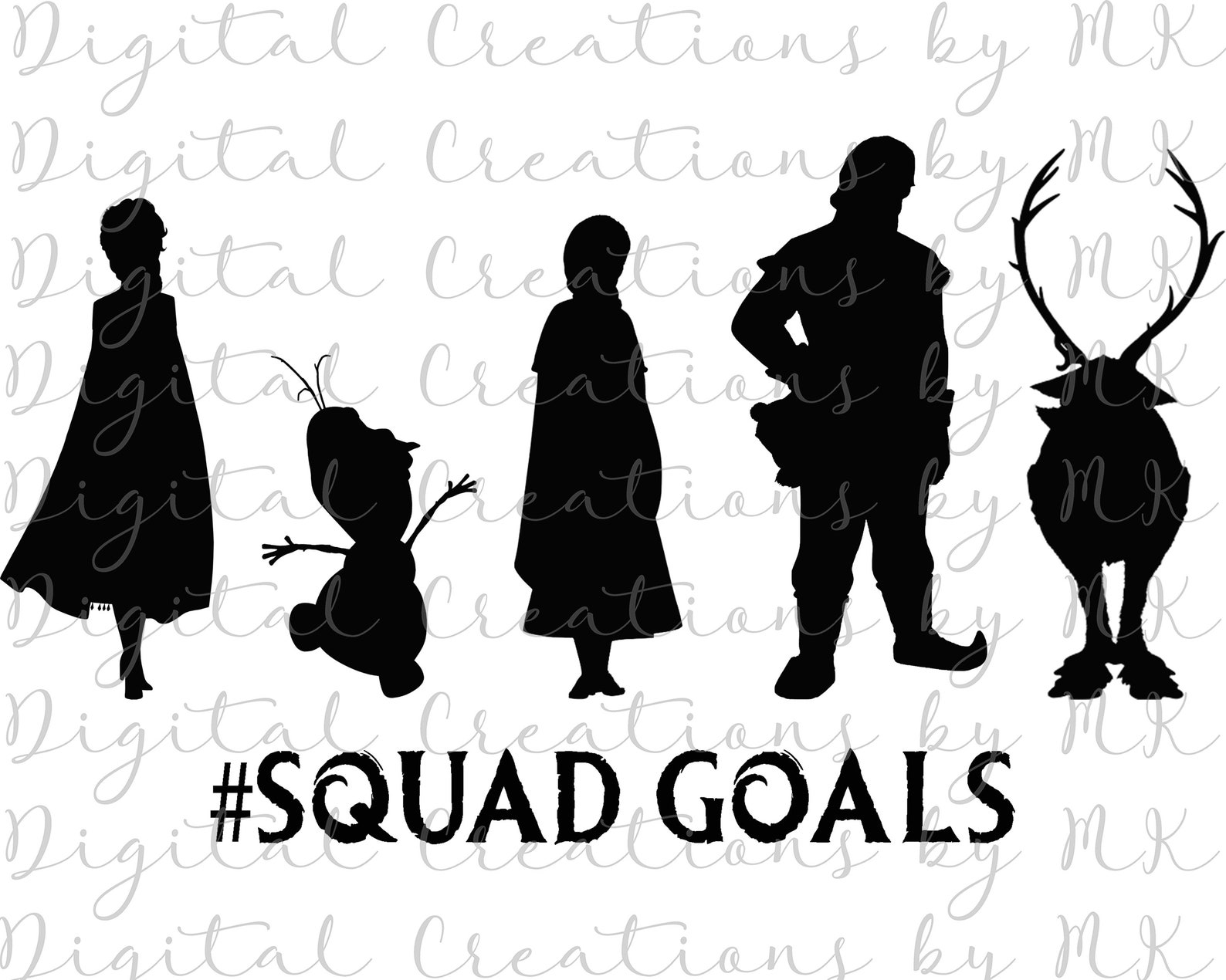 Frozen Squad Goals PNG 300 Dpi, SVG File, Cricut, Clipart - Etsy
