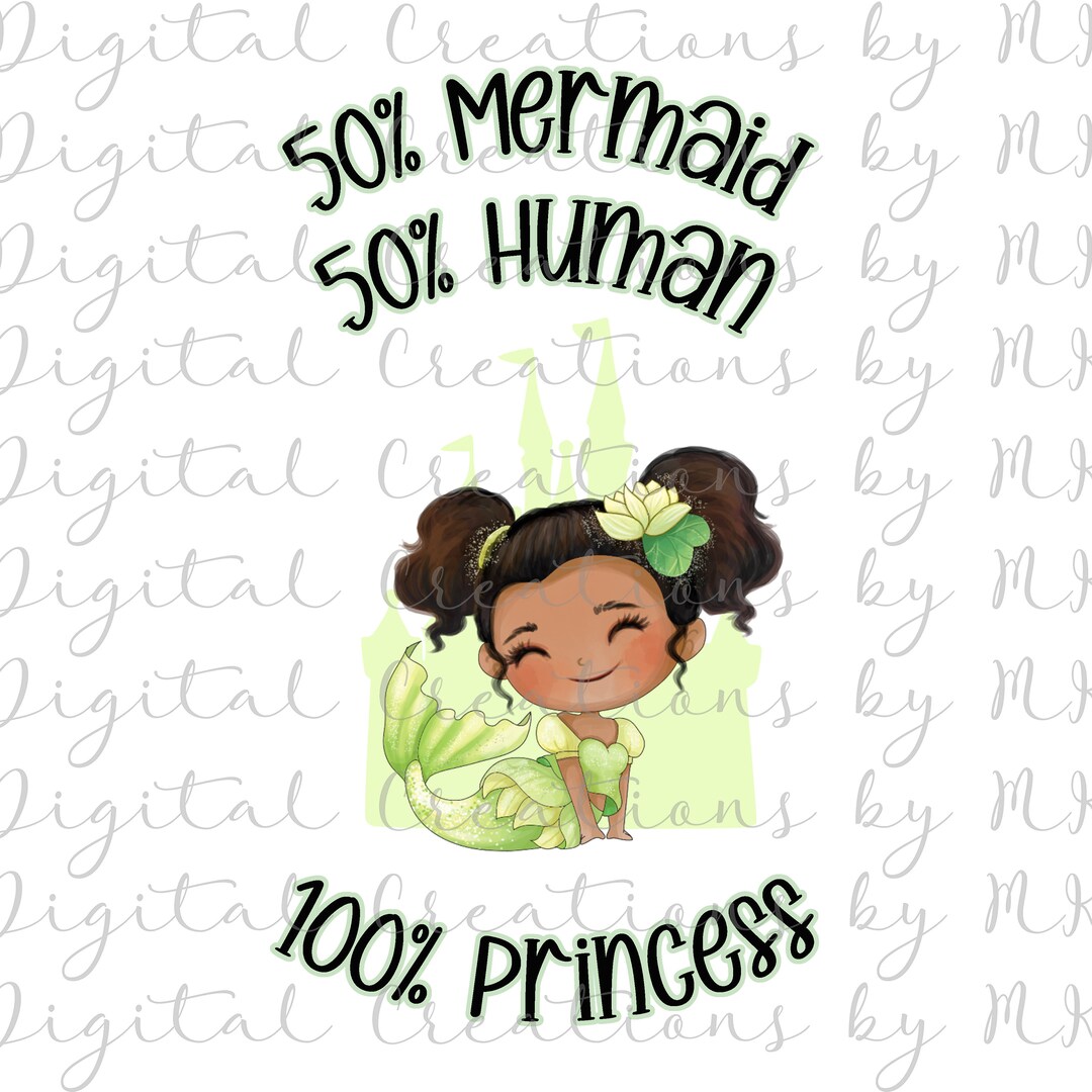 Princess Mermaid, Tiana, Princess and the Frog, PNG 300 Dpi, Digital ...