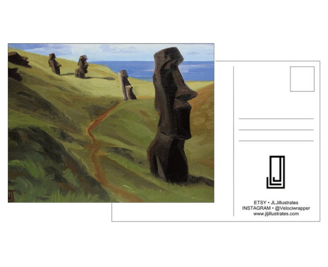 Fine Art Post Card Individual Easter Island Rapa Nui - Etsy UK