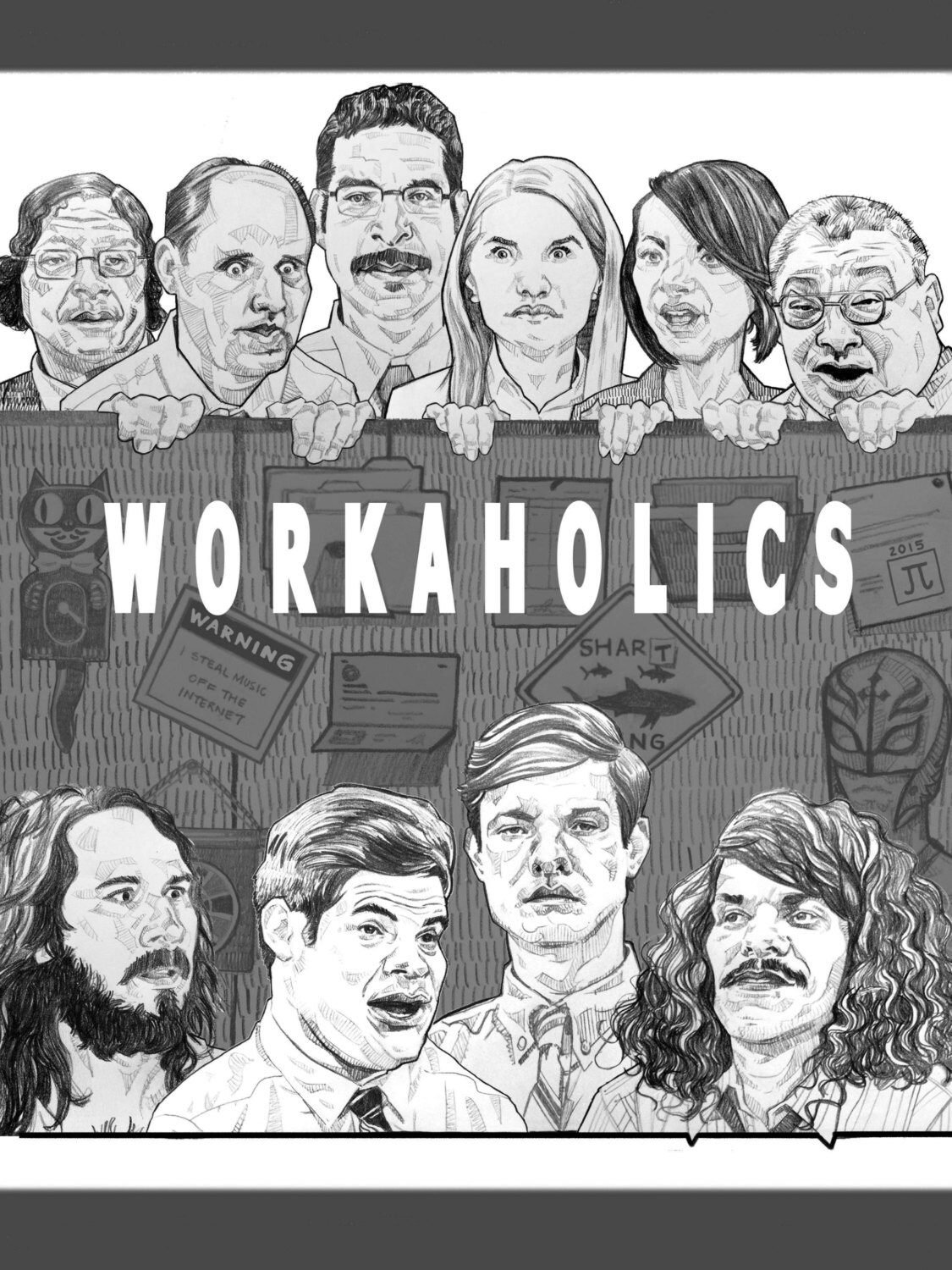 Workaholics Bear Coat Drawing