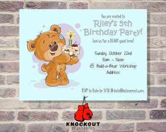 Build a bear invite | Etsy