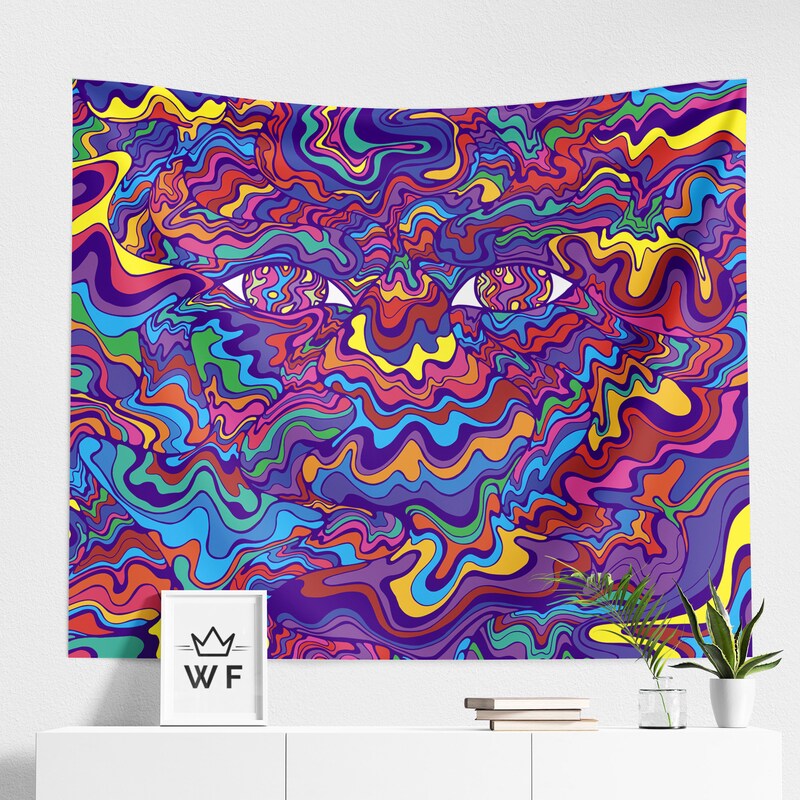 Trippy Tapestry - Etsy