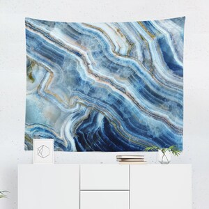 Blue Tapestry Blue Wall Hanging Blue Wall Décor Blue - Etsy