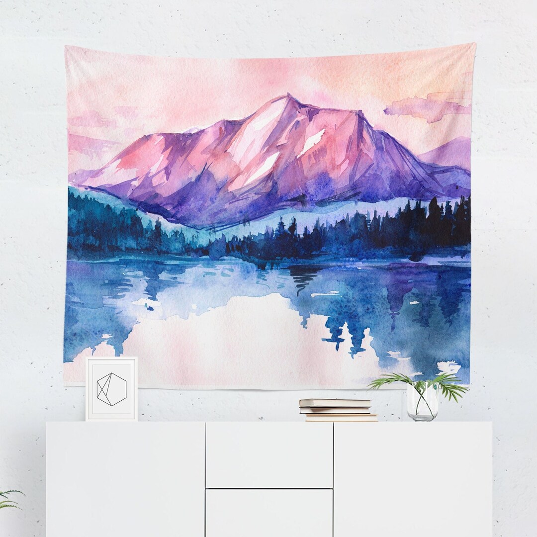 Mountain Tapestry Mountain Wall Tapestry Mountain Wall - Etsy