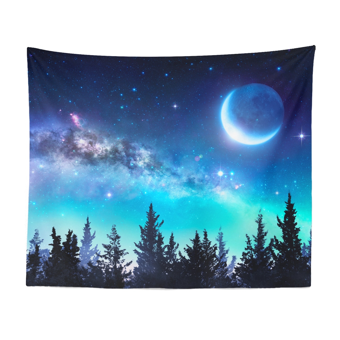 Night Sky Tapestry Wall Hanging Art Decor - Etsy
