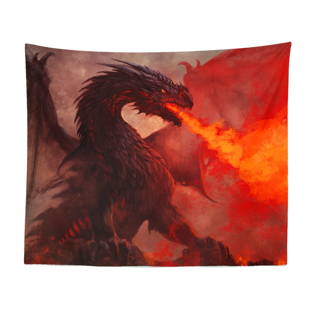 Dragon Tapestry Wall Hanging Art Decor - Etsy
