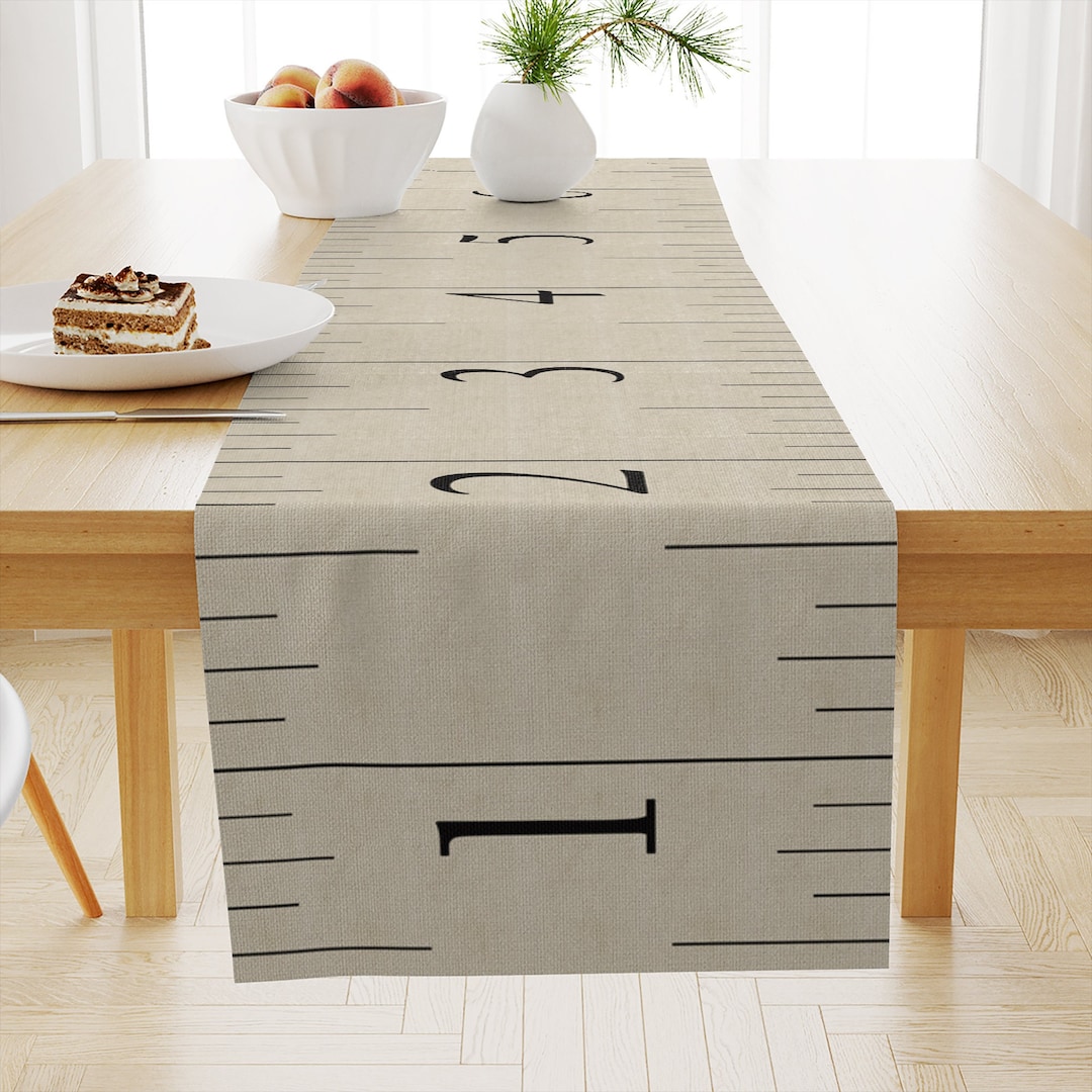 Modern Ruler Table Runner – Measuring Tape Kitchen Decor, Quirky ...