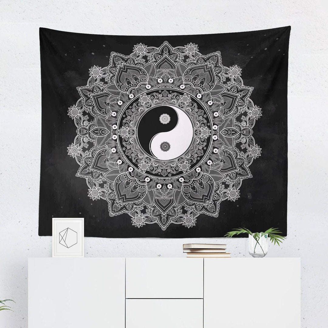 Yin Yang Tapestry, Yin Yang Wall Hanging, Yin Yang Wall Décor, Yin Yang ...
