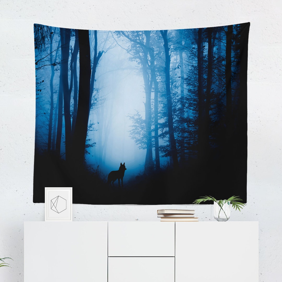 Wolf Tapestry, Wolf Wall Hanging, Wolf Wall Décor, Wolf Wall Art ...