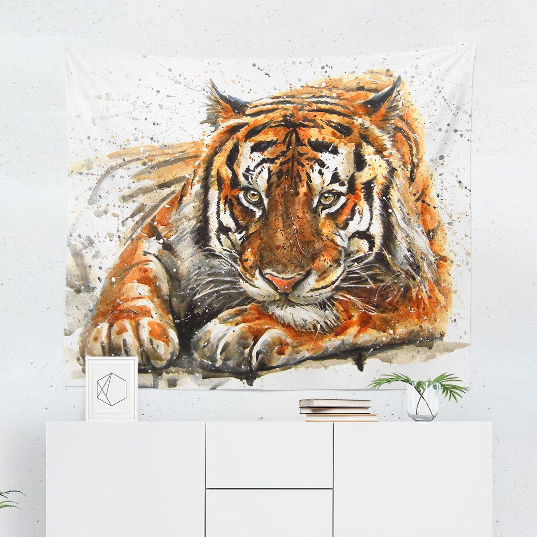 Tiger Tapestry Wall Hanging Art Decor - Etsy