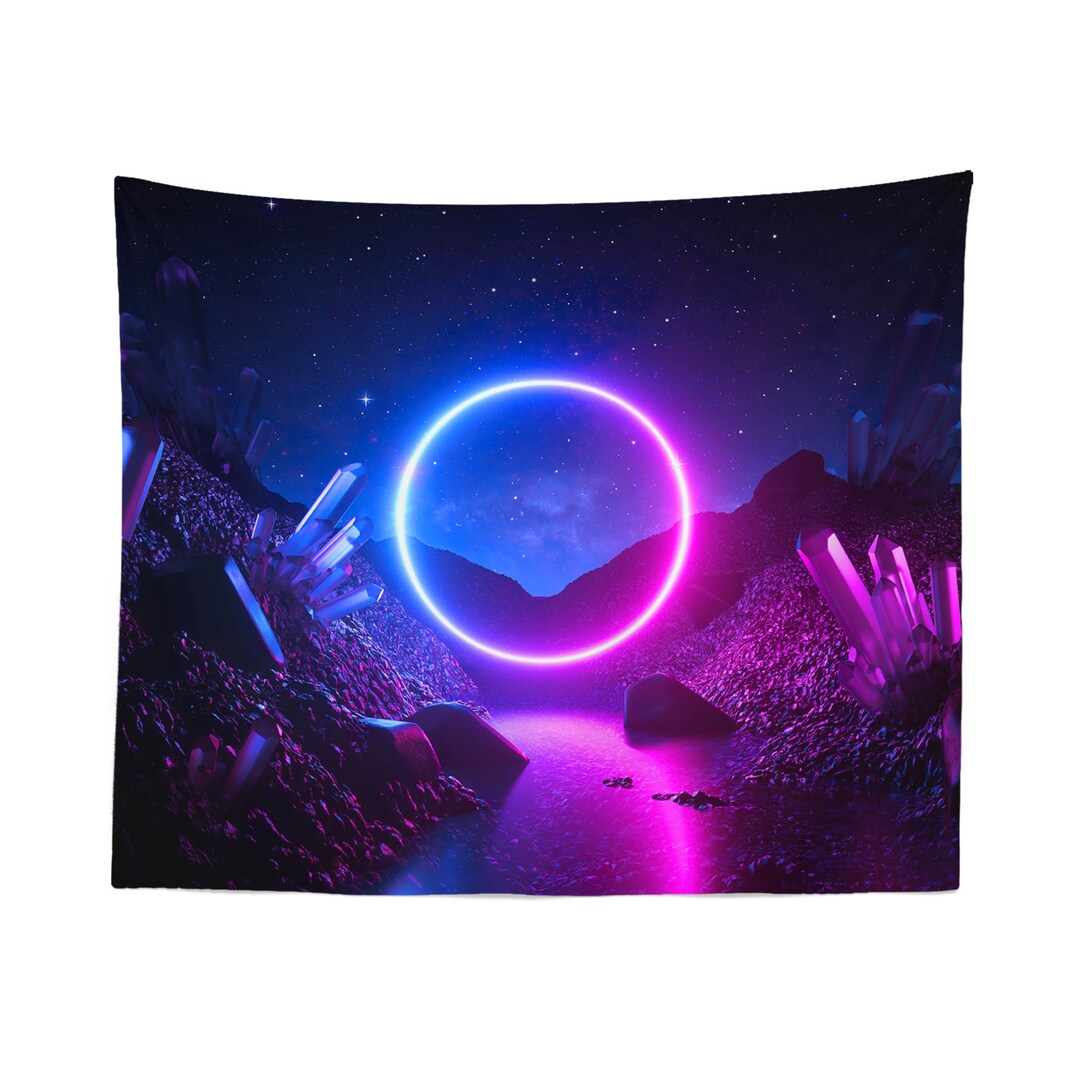 Neon Tapestry Neon Wall Hanging Neon Wall Décor Neon Wall Art Cool ...