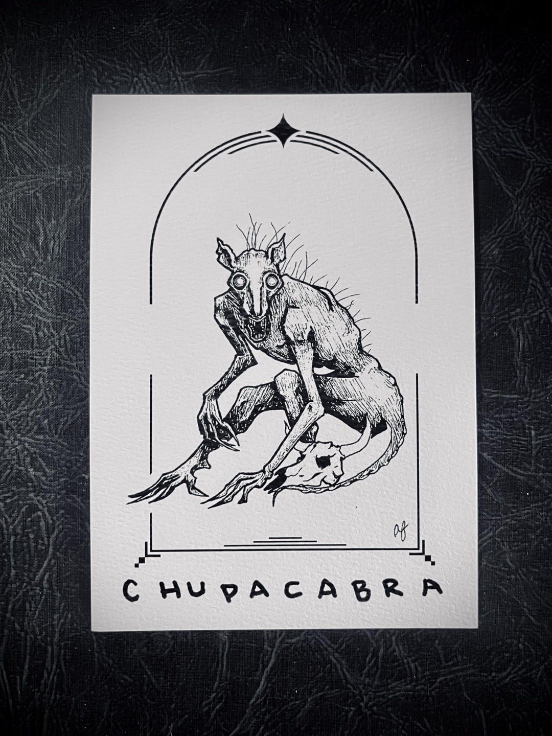 Chupacabra Art Print: Original Monster Illustration (5x7) - Etsy