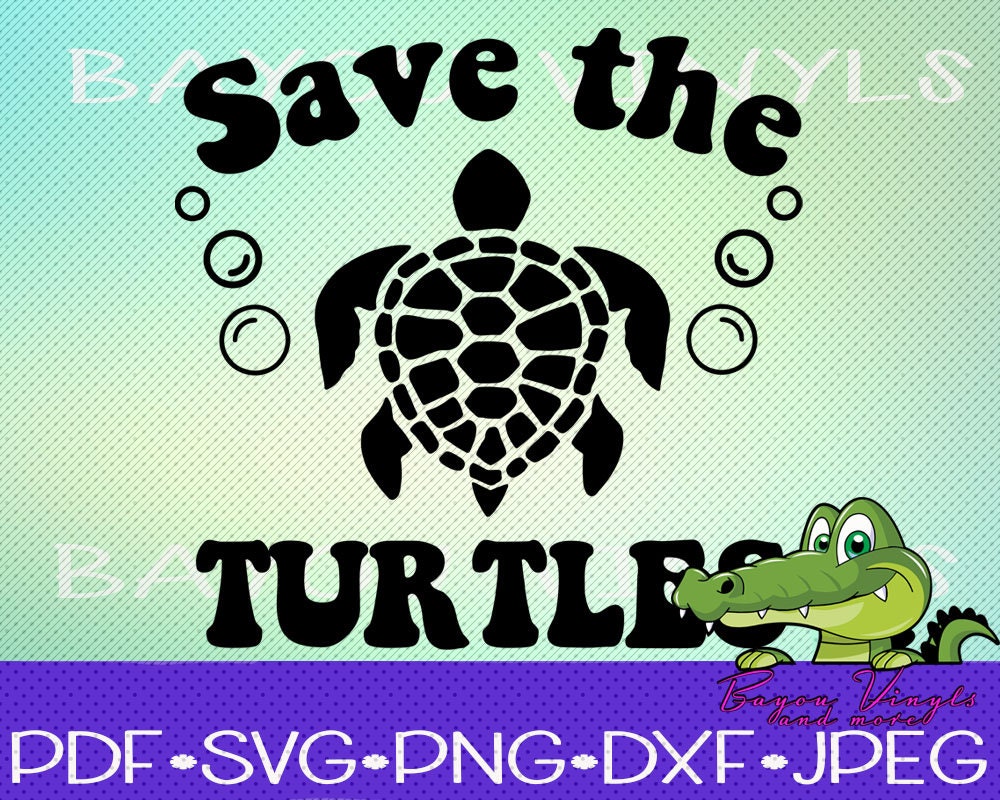 Save the Turtles Svg Sea Turtle Svg Skip the Straw VSCO | Etsy