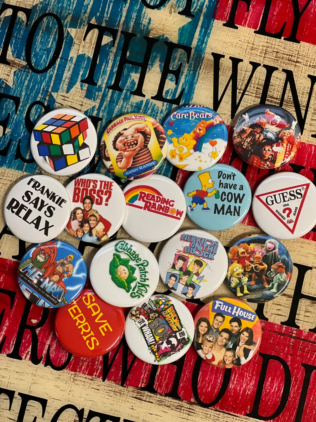 80s Vintage Style Buttons, 1980, 80s Baby, Pinback Buttons, Everything ...