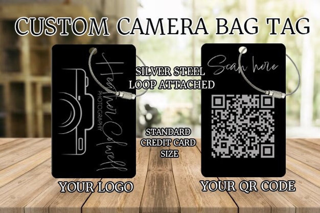 Camera Bag Tag, Photography Card, Photography Logo, Scan Code, Qr Code ...