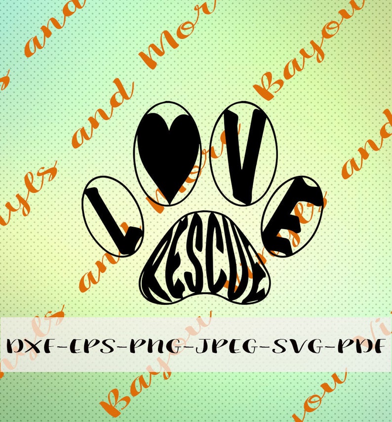 Dog Paw Svg Dog Recuse Svg Paw Print Svg Love Rescue Pet - Etsy