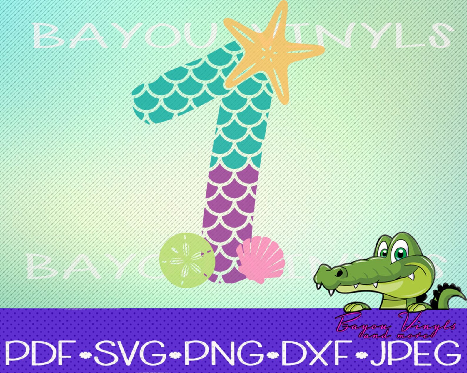 Mermaid Numbers Svg Mermaid Pattern Svg 1st Birthday Svg | Etsy