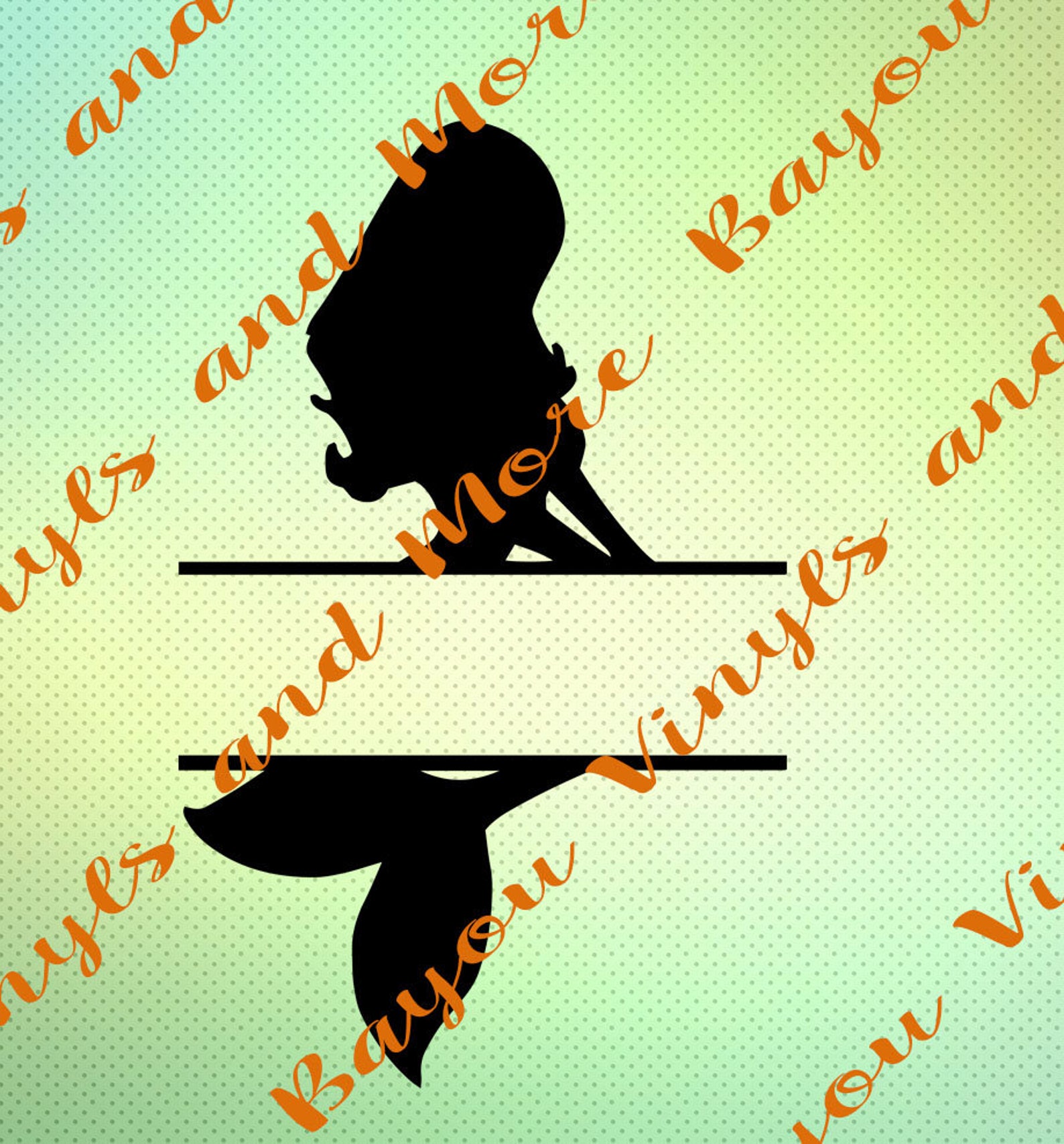 Mermaid Svg Split Mermaid Svg Mermaid Monogram Mermaid | Etsy